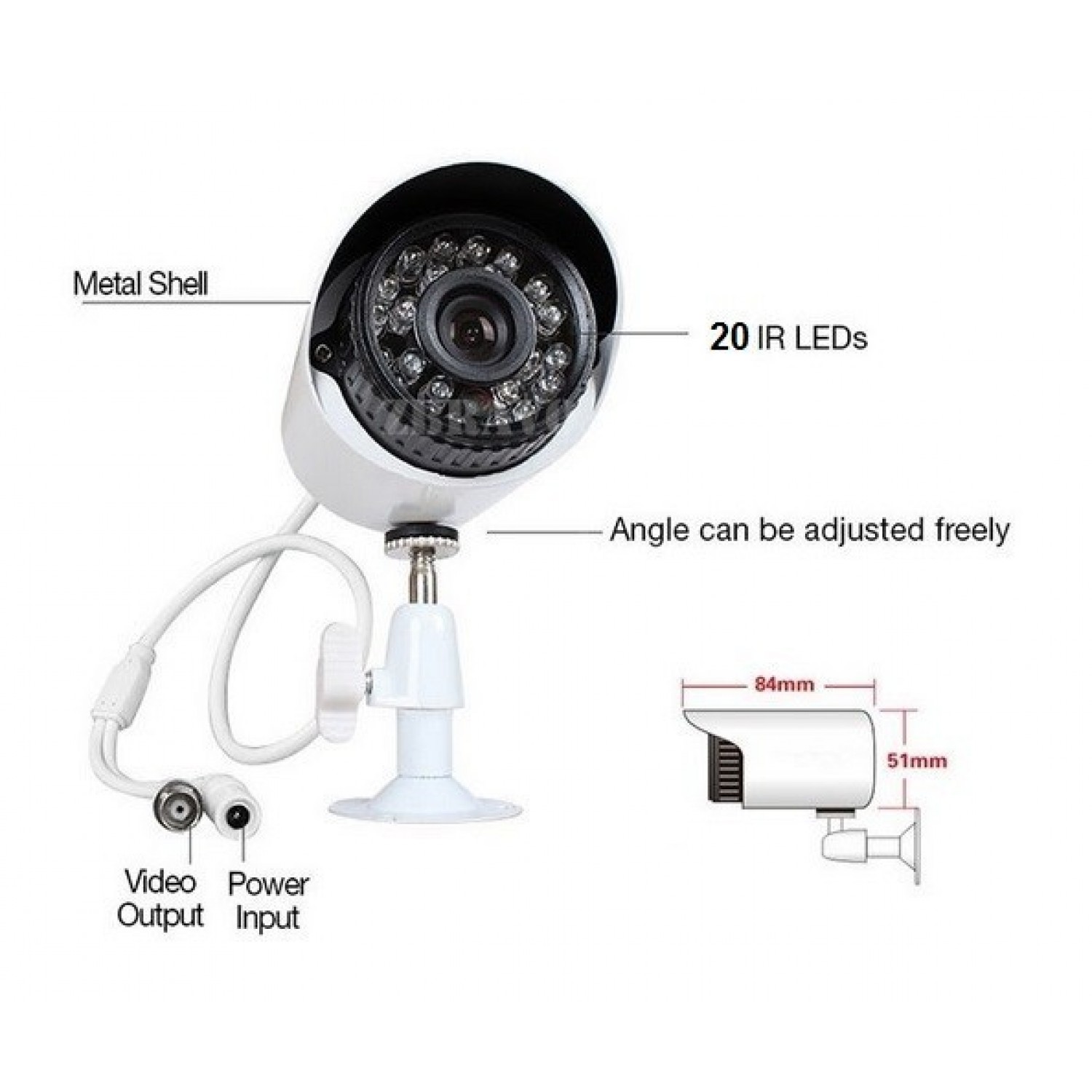 Комплект за Видеонаблюдение Lylu AHD, HD, IR, 4 Камери